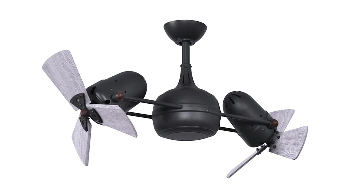 Matthews Fan Company DG-BK-WDBW Dagny 6 Blade Indoor / Outdoor Dual ...