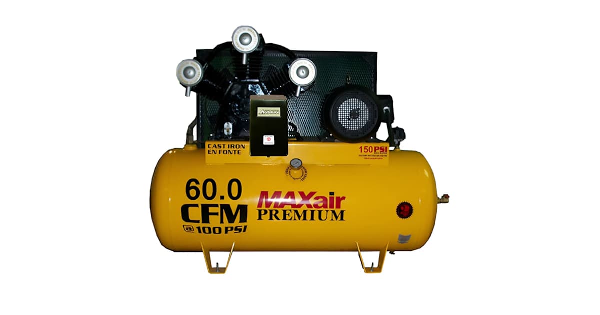 MAXair Premium C153120H1-MS230-MAP 15 HP 120 Gal 150 Max PSI Single ...