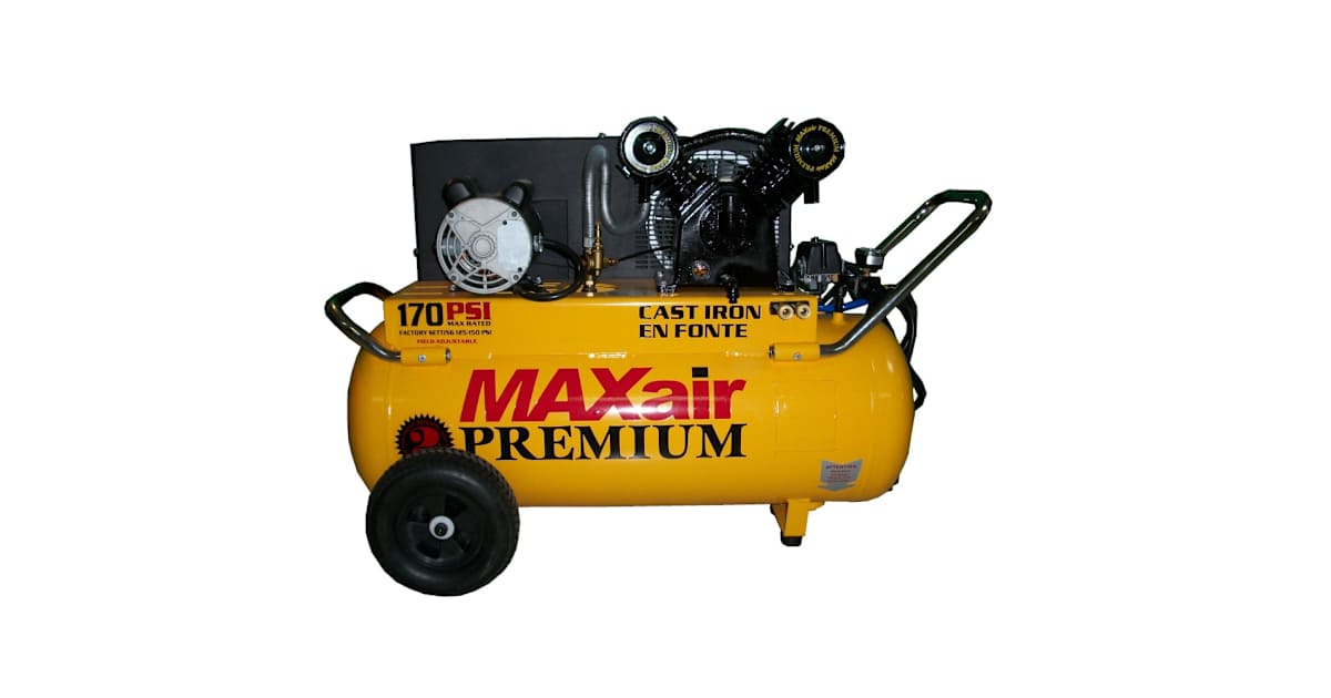 MAXair Premium P4125H1-MAP 3 HP 25 Gal 170 Max PSI Single-Stage ...