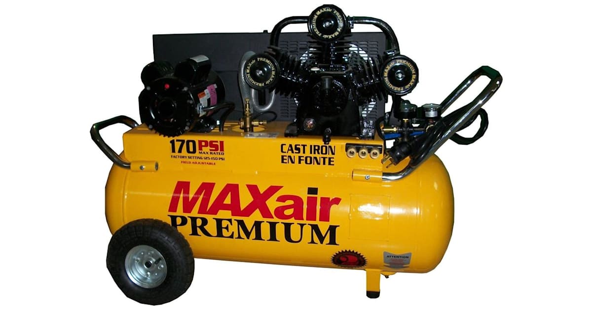 MAXair Premium P5125H1-MAP 5 HP 25 Gal 170 Max PSI Single-Stage ...