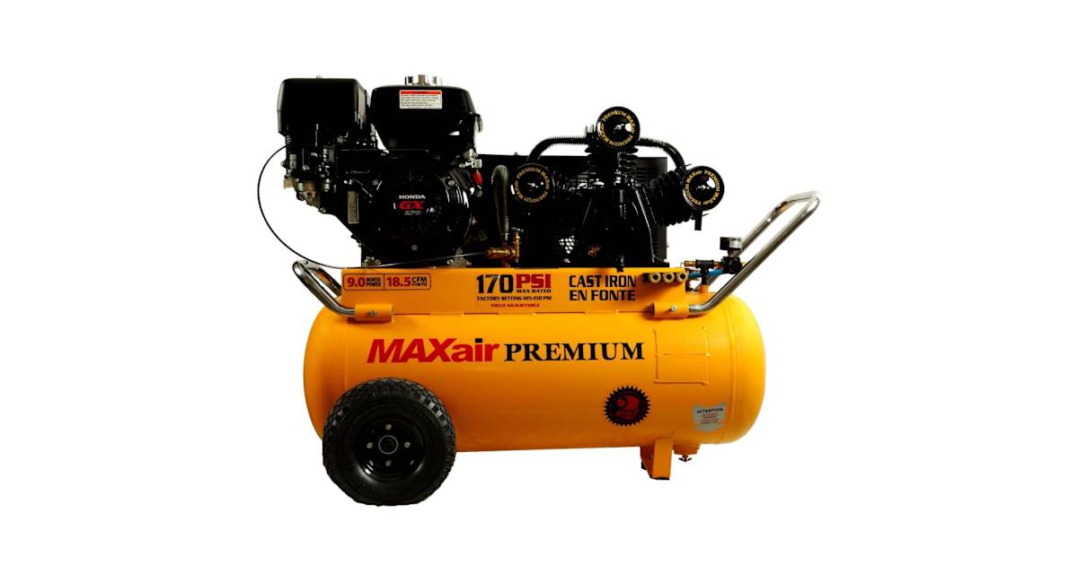 MAXair Premium P90GE25H1+MAP 9 HP 25 Gal 170 Max PSI Single-Stage ...