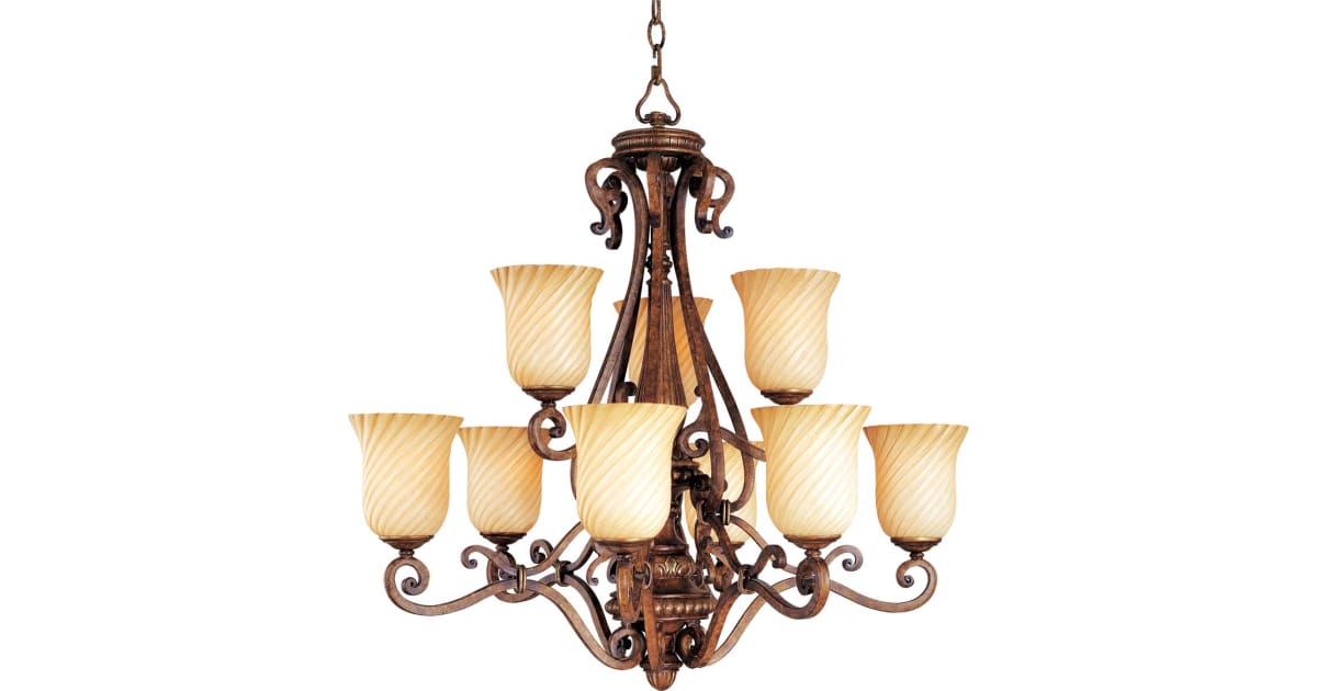 Maxim 12295VSAP Palazzo 9-Light Chandelier | Ferguson Home