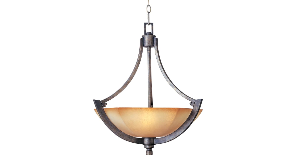 Maxim 12307KLFN Three Light Bowl Pendant from the Moda Collection ...
