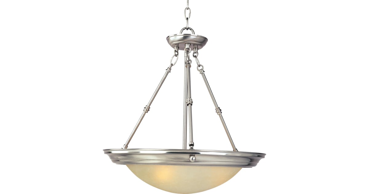 Maxim 15845ICSN 3-Light Inverted Bowl Pendant from the Builder Pendants ...