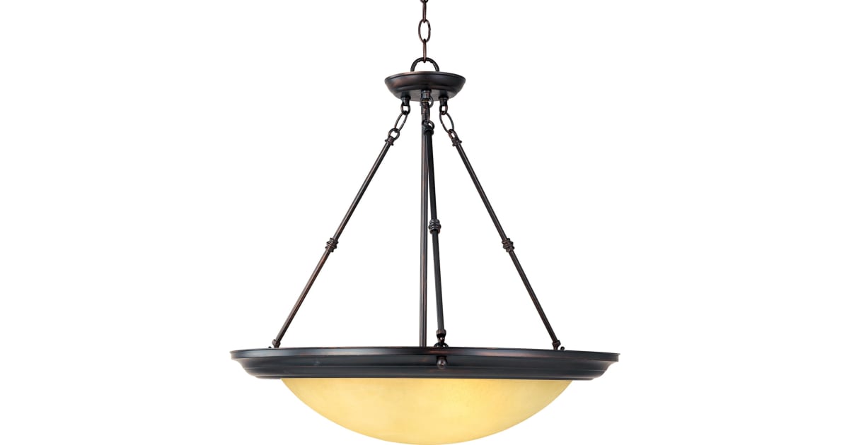 Maxim 15845WSOI 3-Light Inverted Bowl Pendant from the Builder Pendants ...