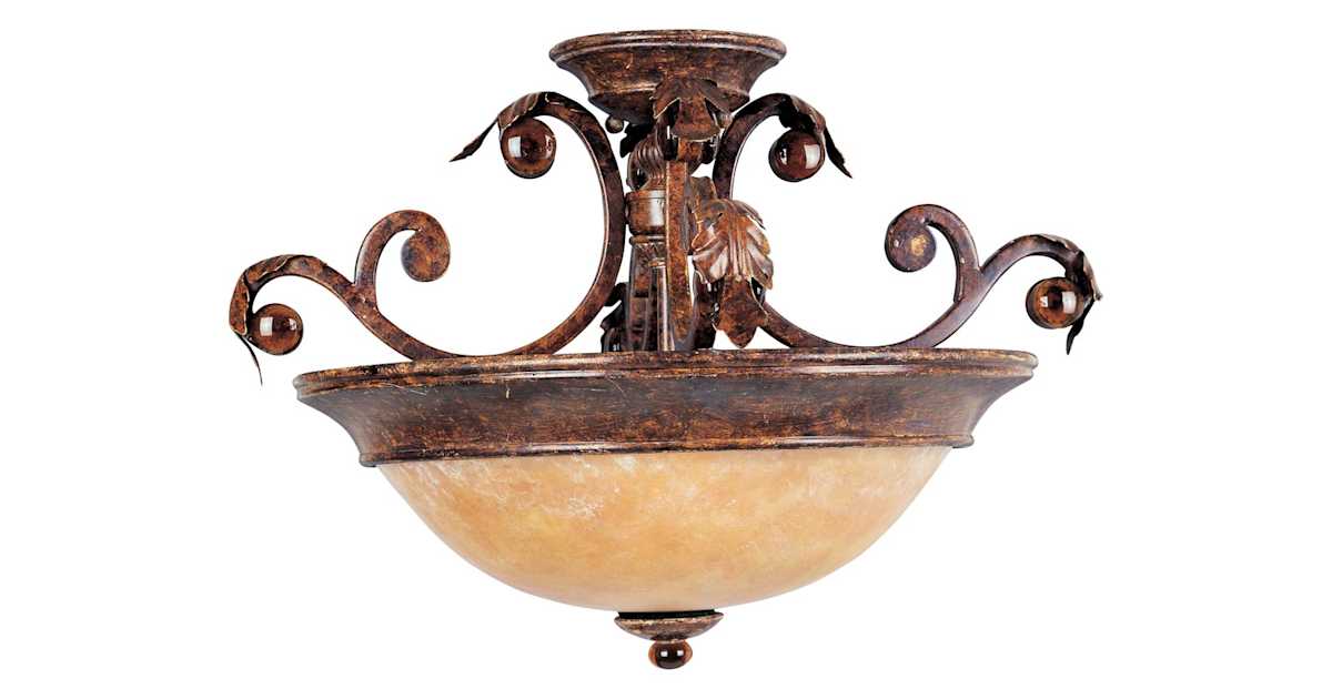 Maxim 20651VAWB Semi-Flush Ceiling Fixture from the Nouveau Collection ...