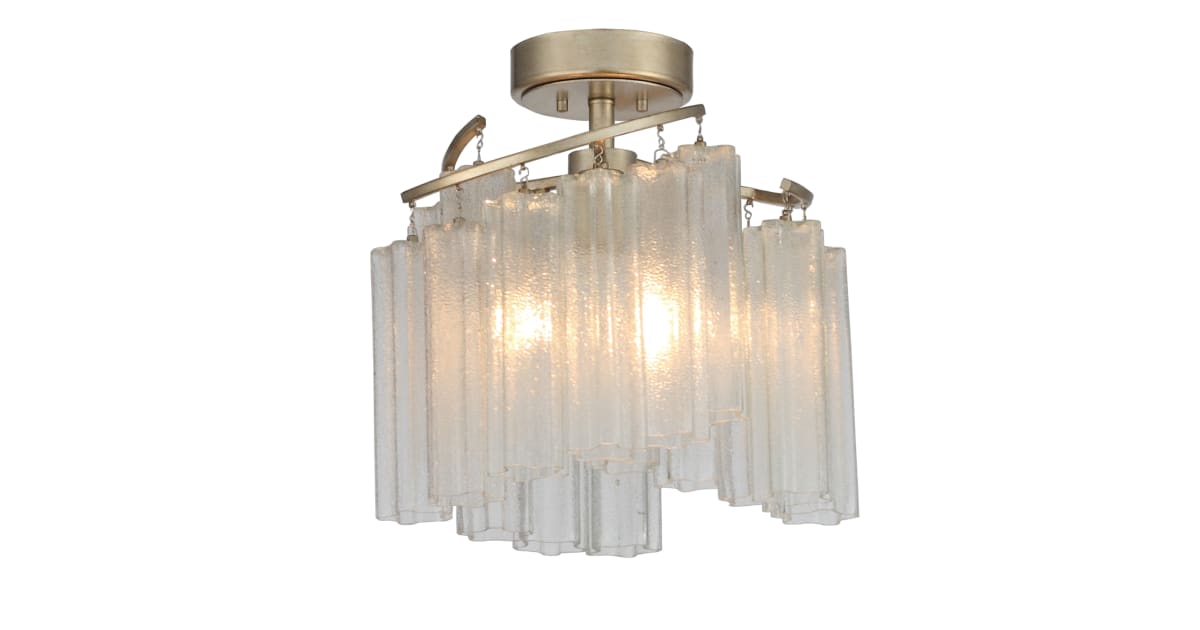 Maxim 39570WFLGS Victoria 3 Light 17" Wide Semi-Flush Waterfall Ceiling ...