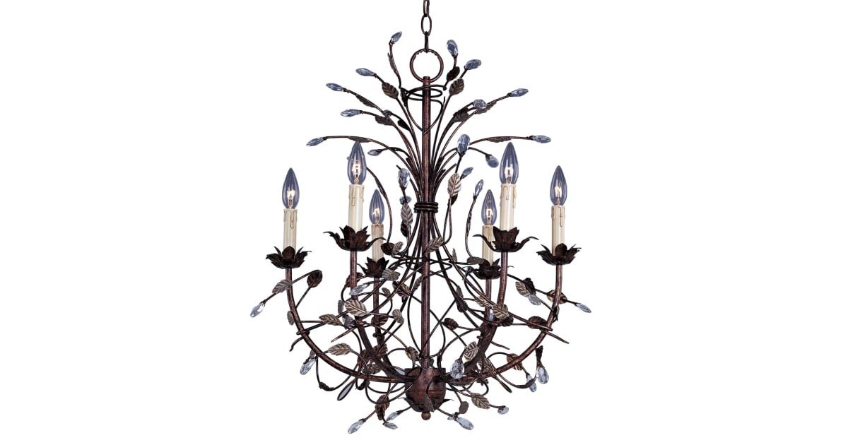 Maxim 8751FP Crystal 6 Light Up Lighting Chandelier from the Rustic ...