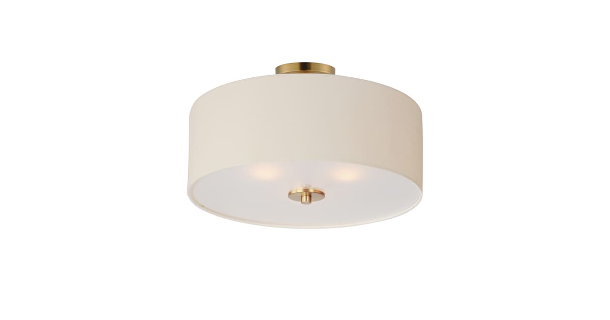 Maxim 10014OMNAB Bongo 3 Light 18" Wide Semi-Flush Drum Ceiling Fixture ...