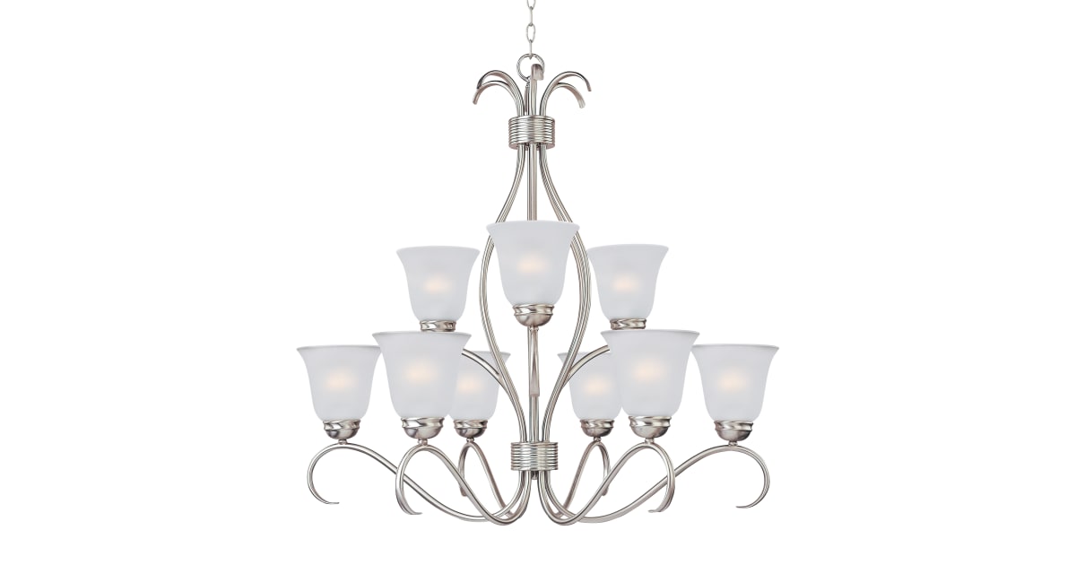 Maxim 10128FTSN Basix 9 Light 32" Wide Chandelier | Ferguson Home