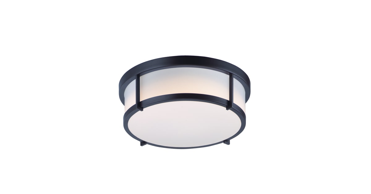 Maxim 10273WTBK Rogue LED 13" Wide LED Flush Mount Drum Ceiling Fixture ...