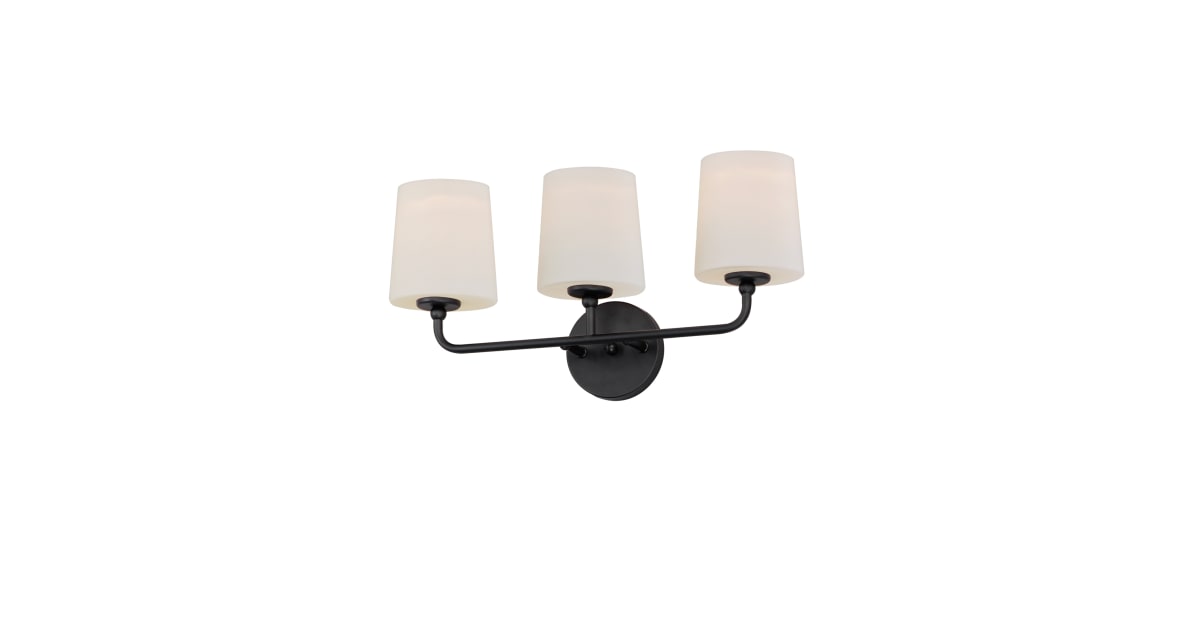 Maxim 12093SWBK Bristol 3 Light 21" Wide Vanity Light with Frosted ...