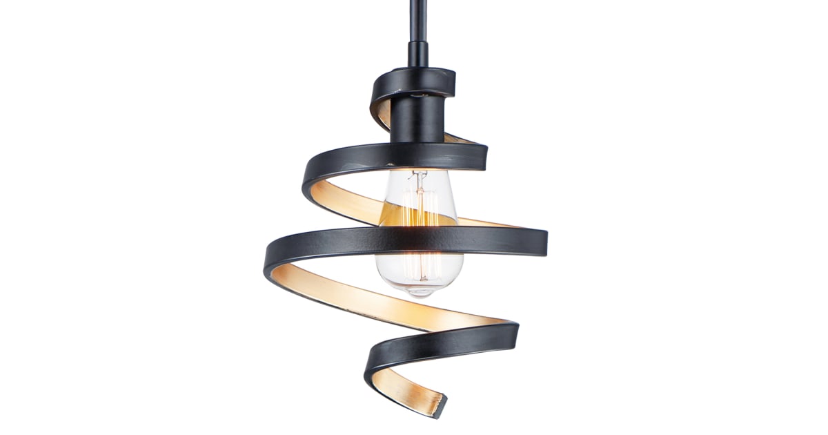Maxim 12232BKGLD Twister 8" Wide Mini Pendant | Ferguson Home