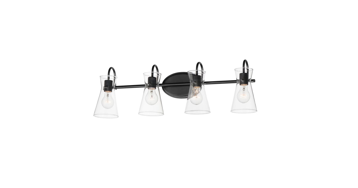 Maxim 12484CLBK Ava 4 Light 31" Wide Vanity Light | Ferguson Home