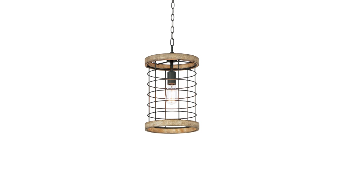 Maxim 12519DWBK Homestead 10" Wide Cage Mini Pendant | Ferguson Home
