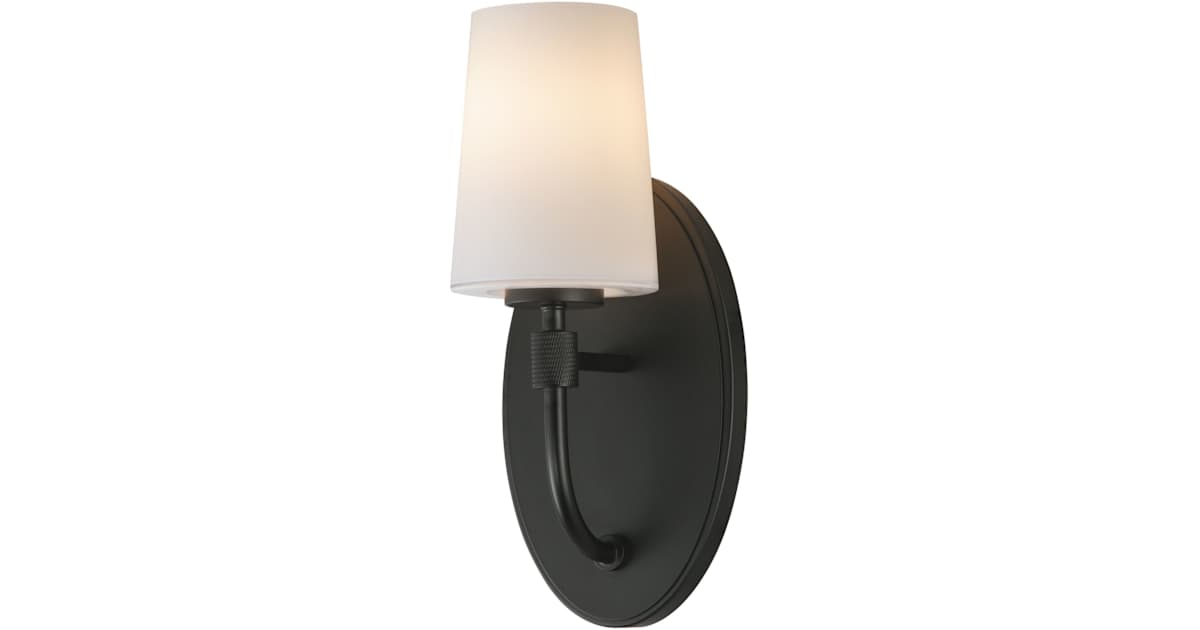 Maxim 12691WTBK Durham 14" Tall 1 Light Wall Sconce | Build.com