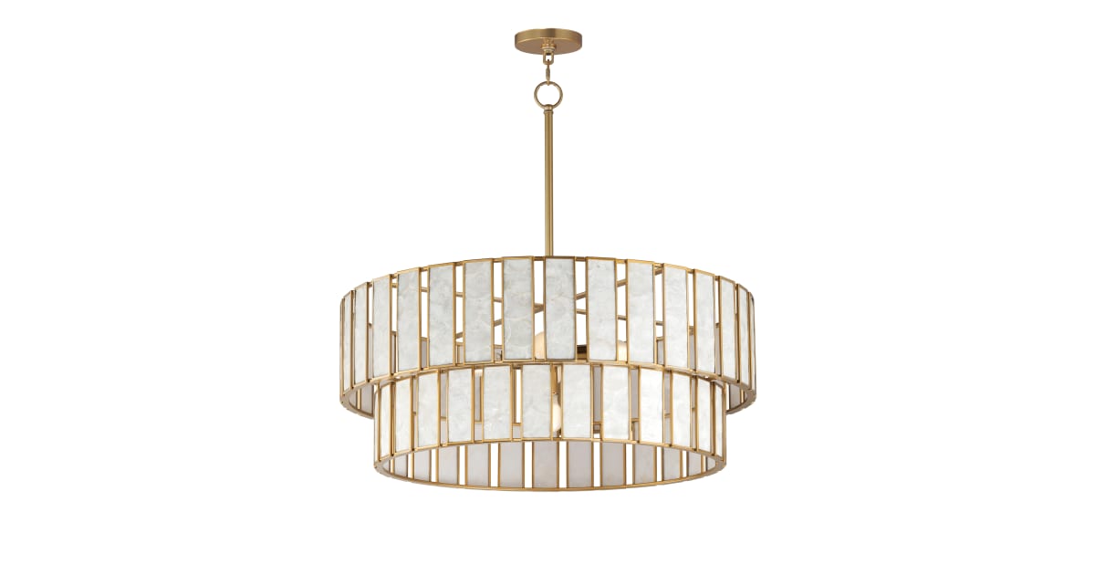 Maxim 12806CZNAB Miramar 6 Light 33" Wide Waterfall Chandelier ...