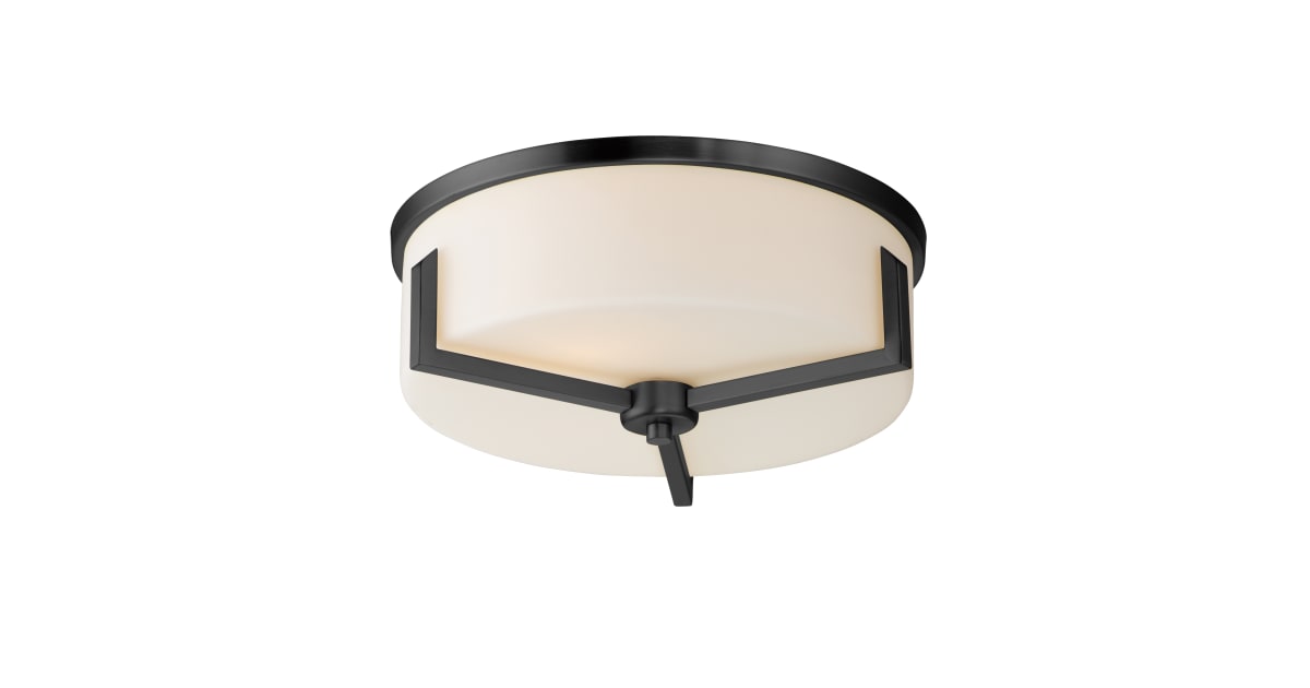 Maxim 21280SWBK Dart 3 Light 14" Wide Flush Mount Drum Ceiling Fixture ...