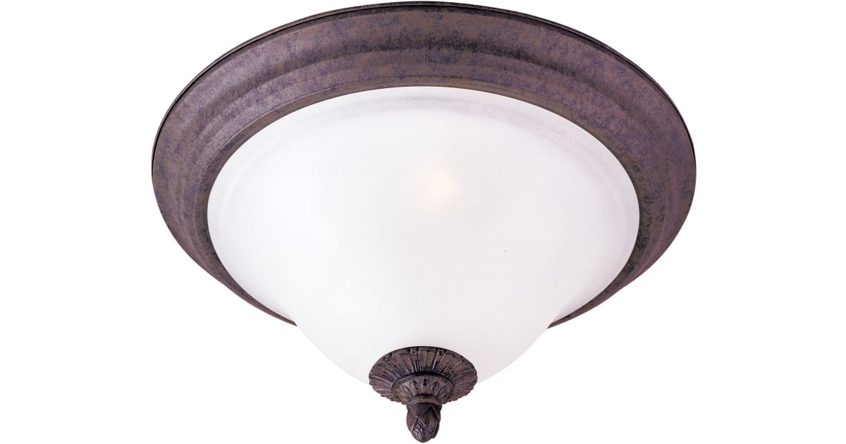 Maxim 2750SVCR Canyon Rim 2-Bulb Flush Mount Indoor Ceiling Fixture ...