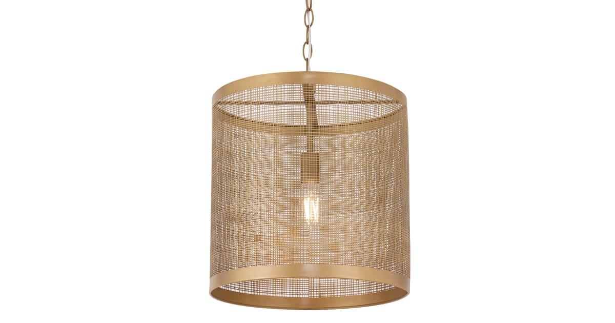 Maxim 31222GLD Hatcher 15" Wide Cage Pendant | Ferguson Home
