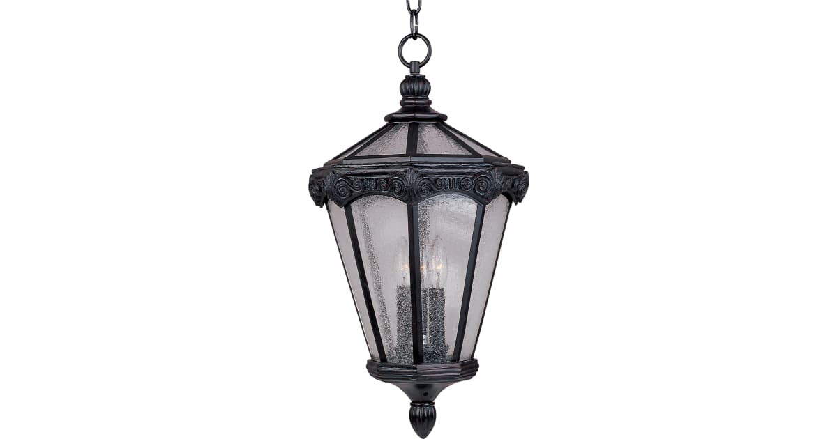 Maxim 40261CDOB Three Light Up Lighting Outdoor Pendant from the Essex ...