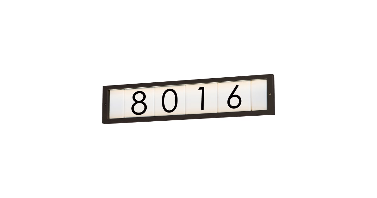 Maxim 53651BK Contemporary LED Lighted Address Frame | Build.com