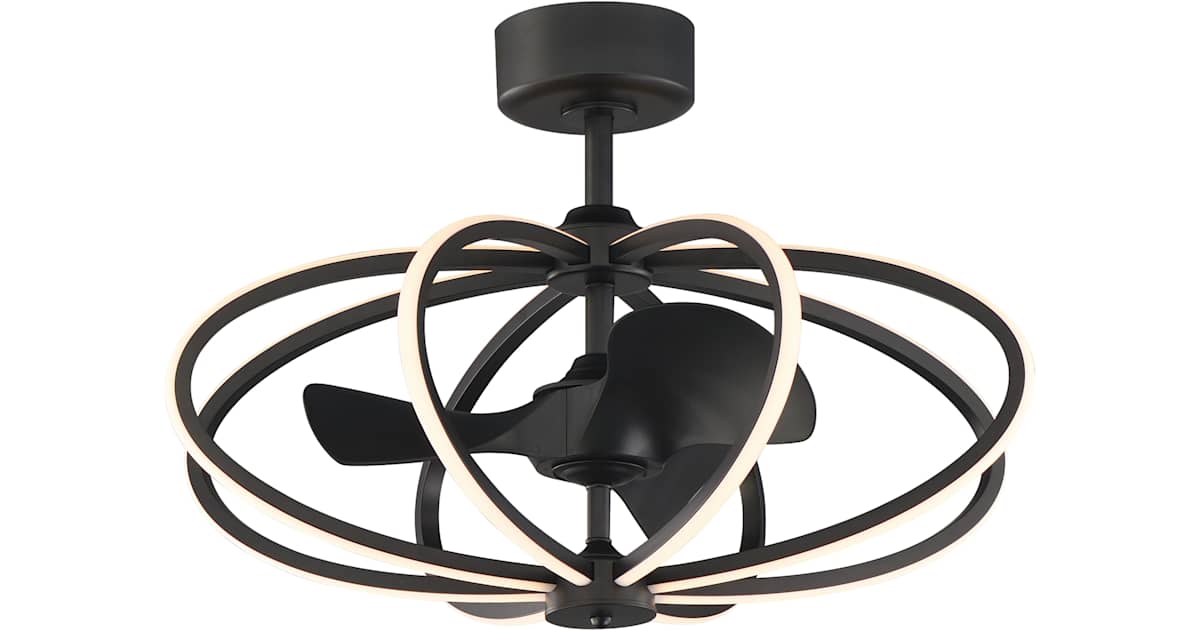 Maxim 61005BK Solstice 21-3/4" 3 Blade Smart LED Outdoor Ceiling Fan ...