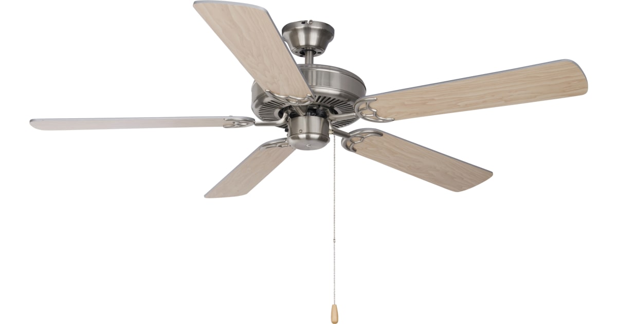Maxim 89905SN Basic-Max 52" Indoor Ceiling Fan with 5 Blades | Build.com