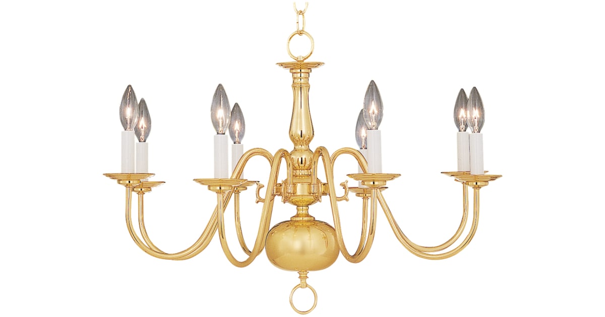 Maxim 7101PB Eight Light Up Lighting Chandelier from the Builder Basics ...
