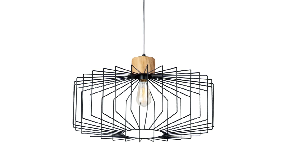 Maxim 10069BKNWD Bjorn Single Light 23" Wide Pendant | Ferguson Home