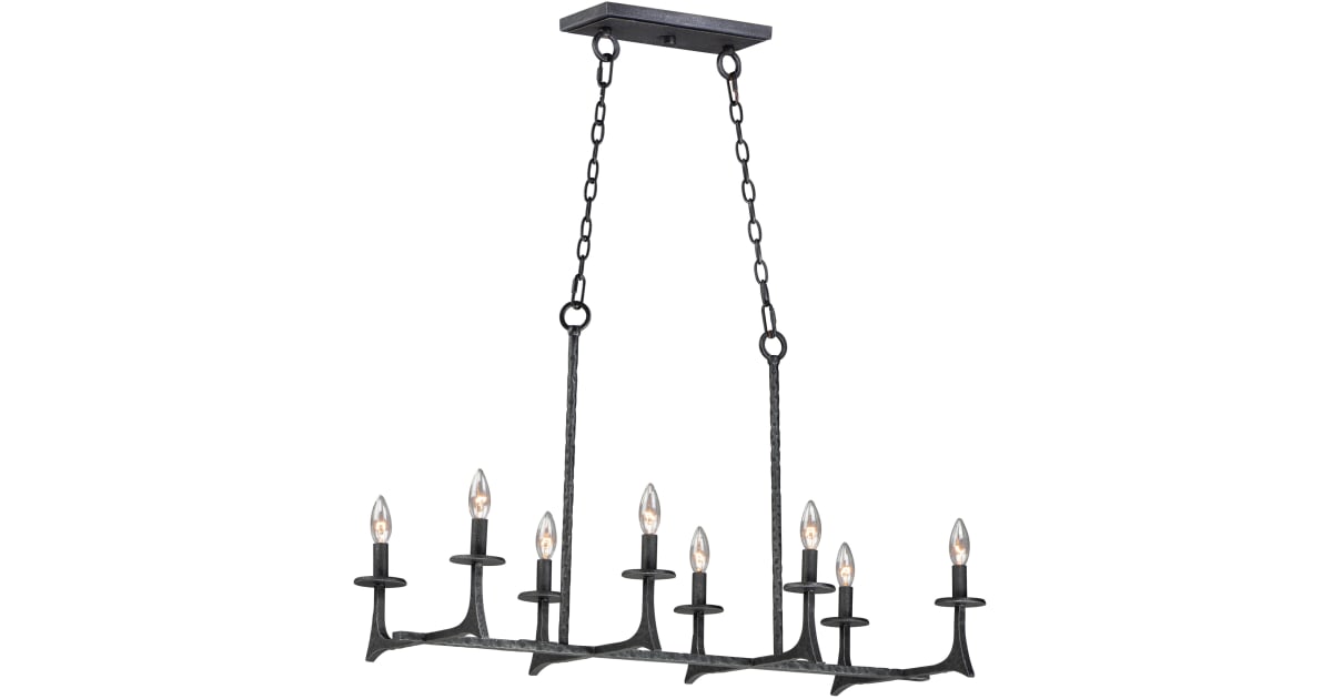 Maxim 30307NI Anvil 8 Light 38" Wide Taper Candle Chandelier | Ferguson ...