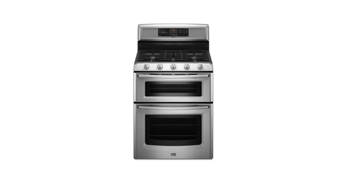 Maytag MGT8775XS Gemini 30 Inch Wide 6 Cu. Ft. Free Standing Gas Range ...
