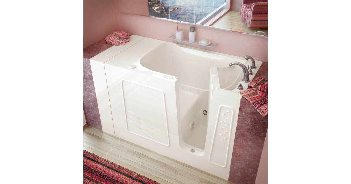 MediTub 3053RBA 53" Fiberglass Air Walk In Tub for Alcove Installations ...