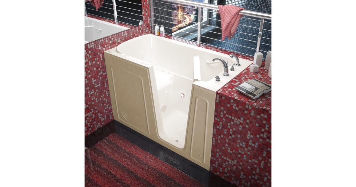 MediTub 3260RBA 60" Acrylic Air Walk In Tub for Alcove Installations ...