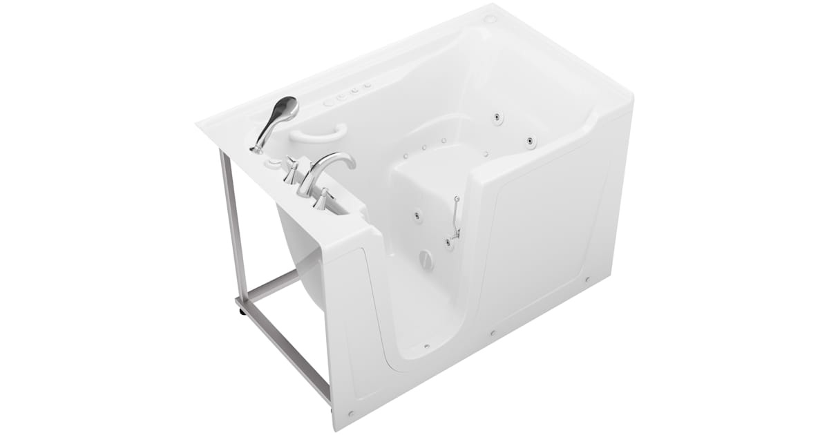 MediTub 3660LWD 60" Fiberglass Whirlpool Walk In Tub for Alcove ...