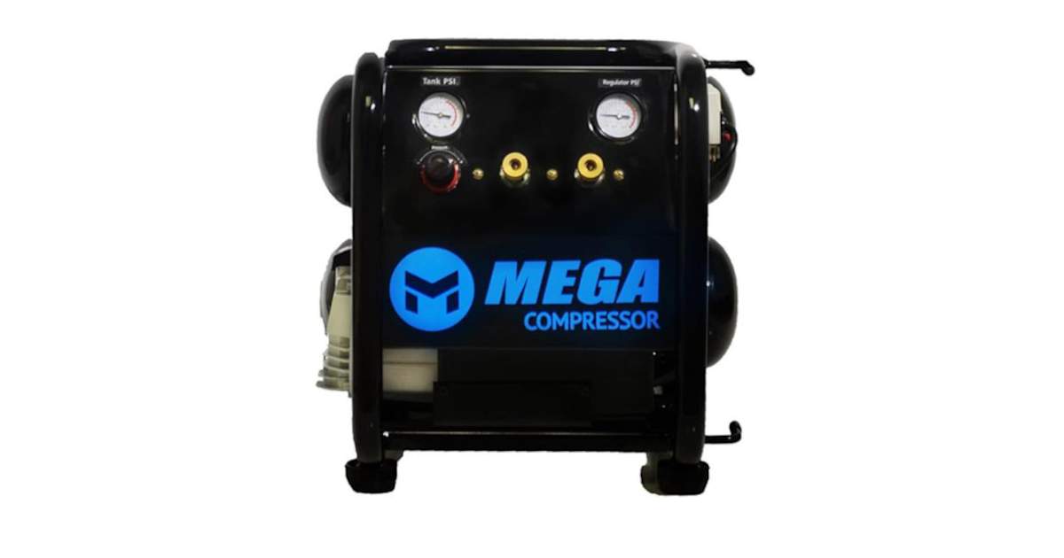 MEGA Compressor MP-2504T 2.5 HP 4 Gal 125 Max PSI Single-Stage Portable ...