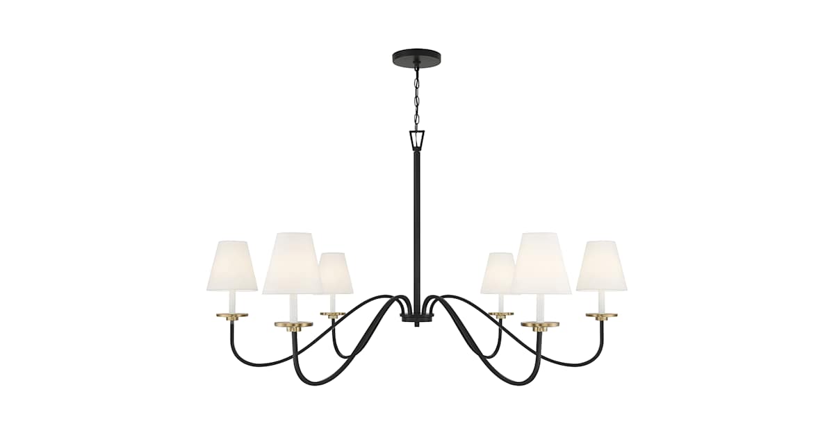 Meridian M100106BNB 6 Light 60" Wide Chandelier | Ferguson Home