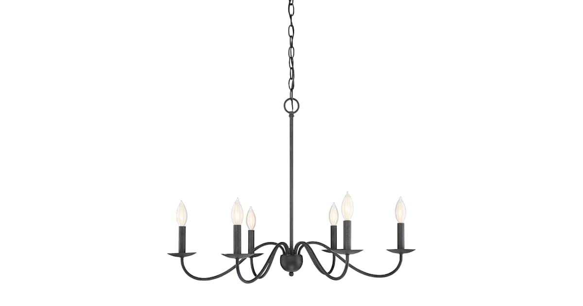 Meridian M10042AI 6 Light 30" Wide Taper Candle Chandelier | Ferguson Home