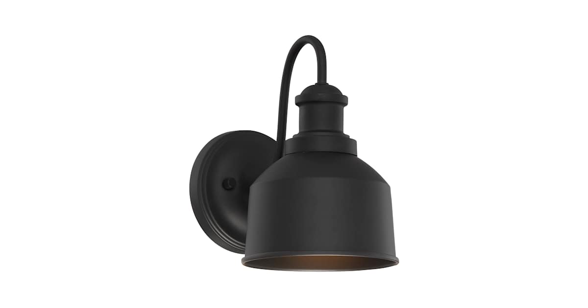 Meridian M50046BK 9" Tall Outdoor Wall Sconce with 8-3/4" Extension ...