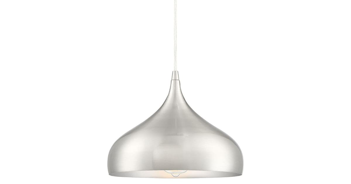 Meridian M70075BN Single Light 12" Wide Plug-In Pendant | Ferguson Home