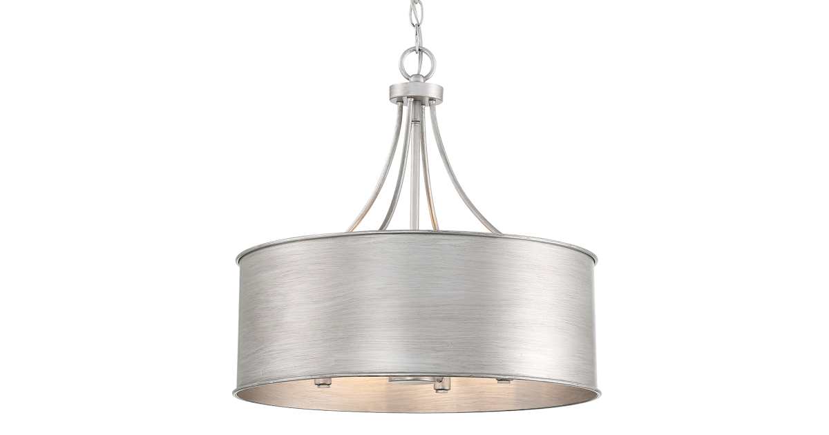 Meridian M7040AS 4 Light 18" Wide Pendant with Metal Drum Shade ...