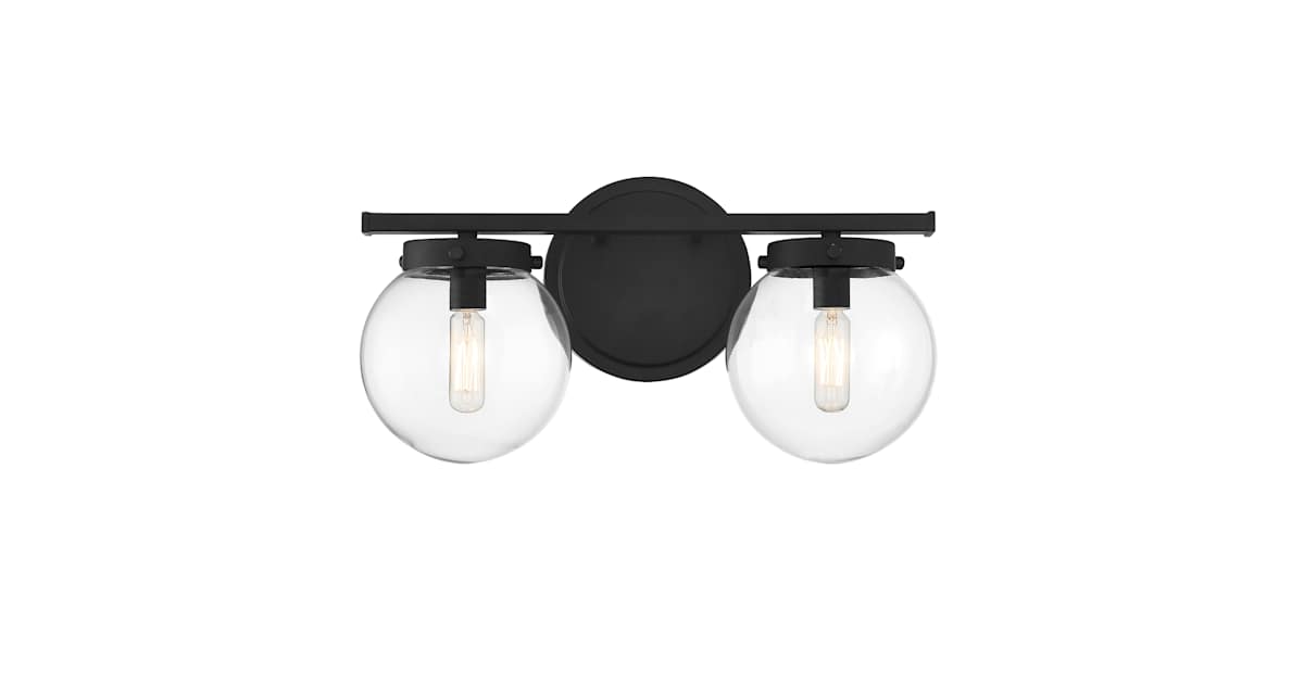 Meridian M80046MBK 2 Light 16" Wide Bathroom Vanity Light | Ferguson Home