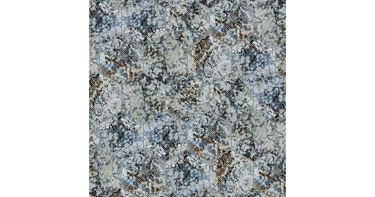 Merola Tile FAV12XINBL Inedita - 10" x 11" Hexagon Floor and Wall Tile ...