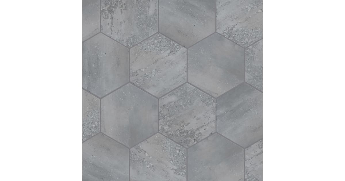 Merola Tile FBK10XRAN Recycle - 9" x 10" Hexagon Floor and Wall Tile ...