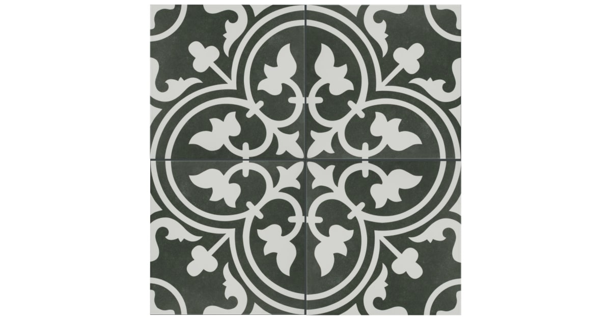 Merola Tile FCD10ARB Arte - 10" x 10" Encaustic Floor and Wall Tile ...