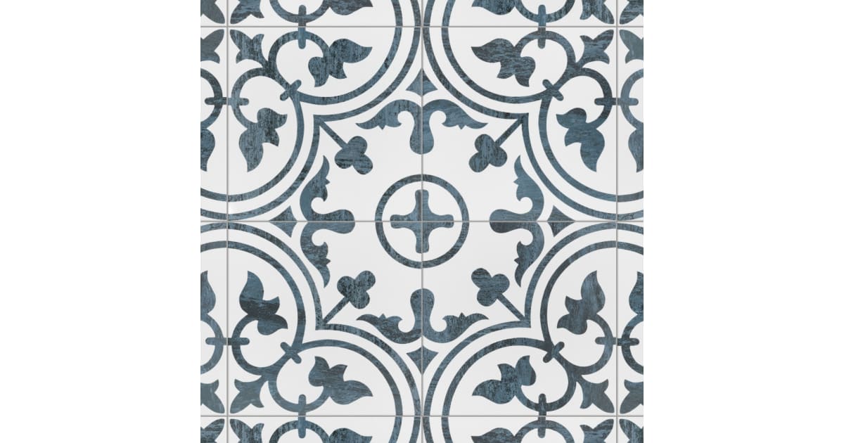 Merola Tile FCD10CABK Cassis - 10" x 10" Encaustic Floor and Wall Tile ...