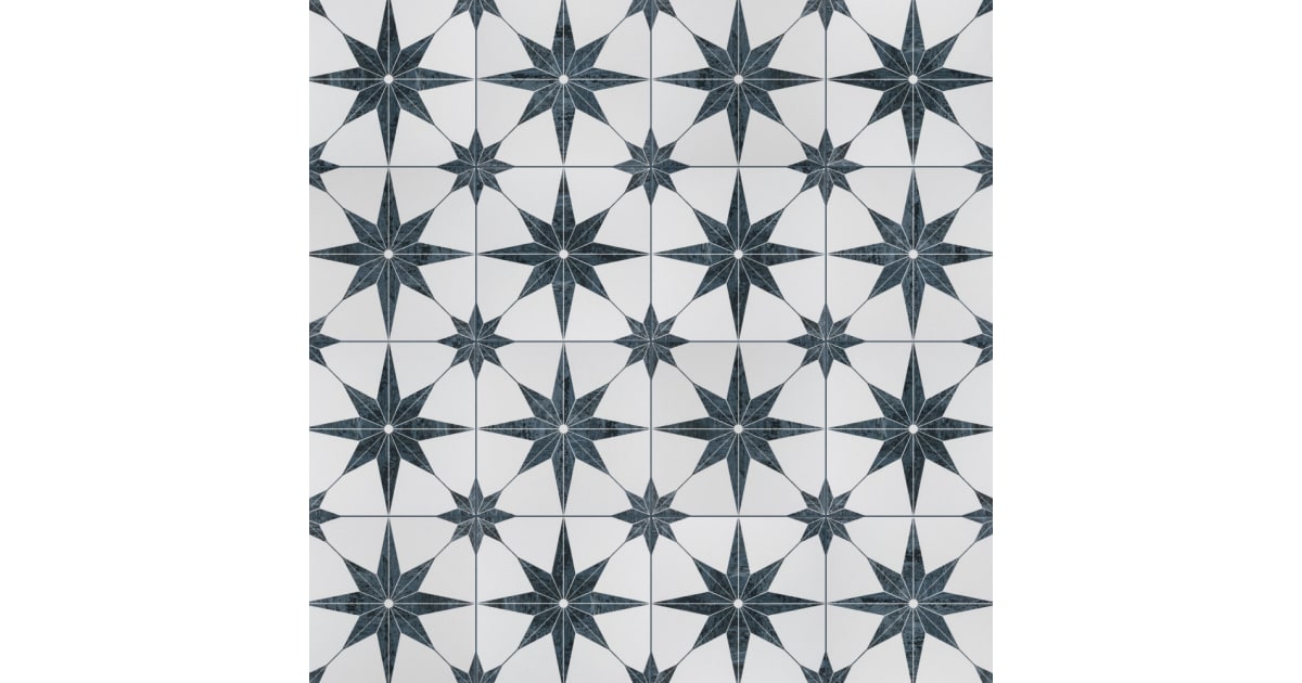 Merola Tile FCD10CSTBK Cassis - 10" x 10" Encaustic Floor and Wall Tile ...