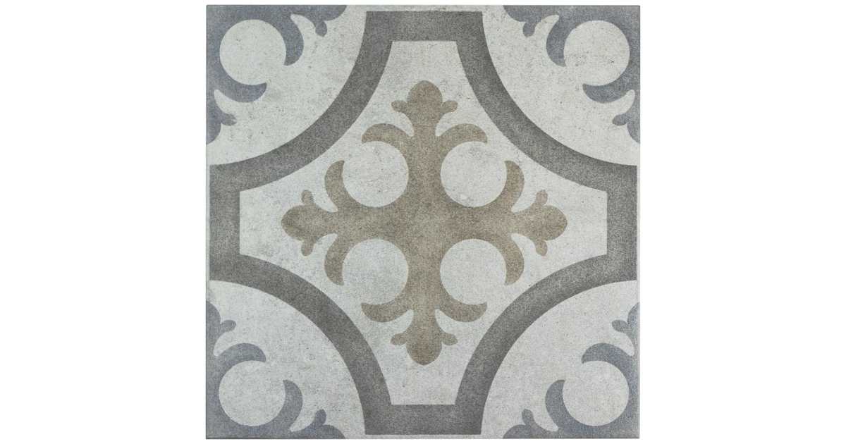 Merola Tile FEM13LDM Llanes Jet - 13" x 13" Square Floor and Wall Tile ...