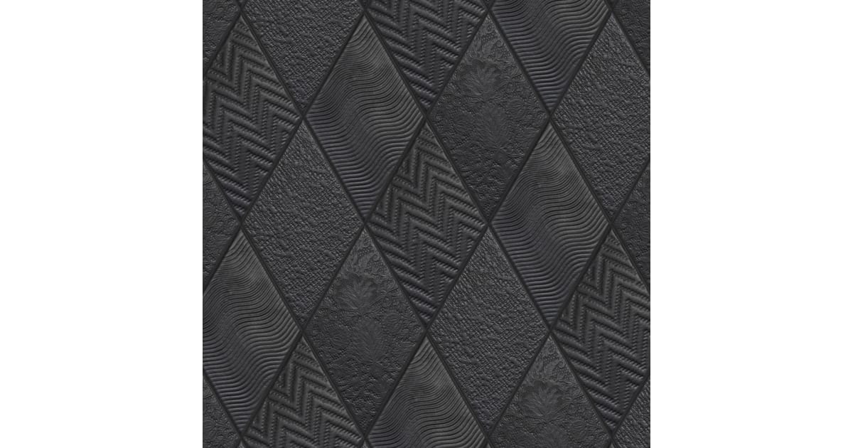 Merola Tile FEQ6RBK Rhombus - 6" x 10" Diamond Floor and Wall Tile ...