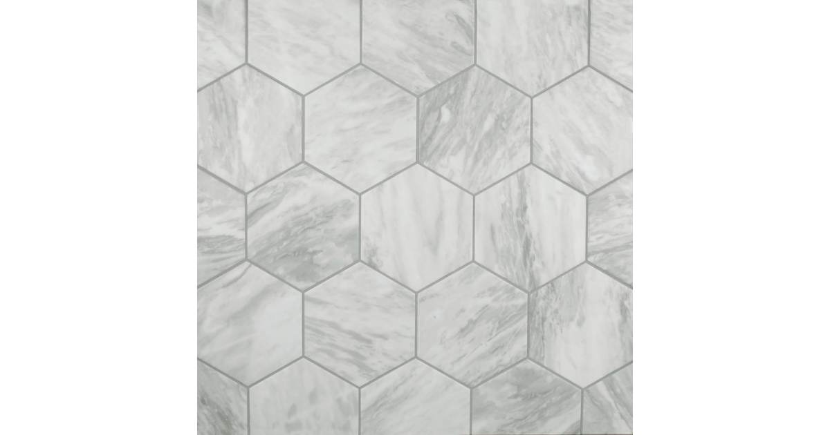Merola Tile FEQ8BXL Classico Bardiglio Hex - 7" x 8" Hexagon Wall Tile ...